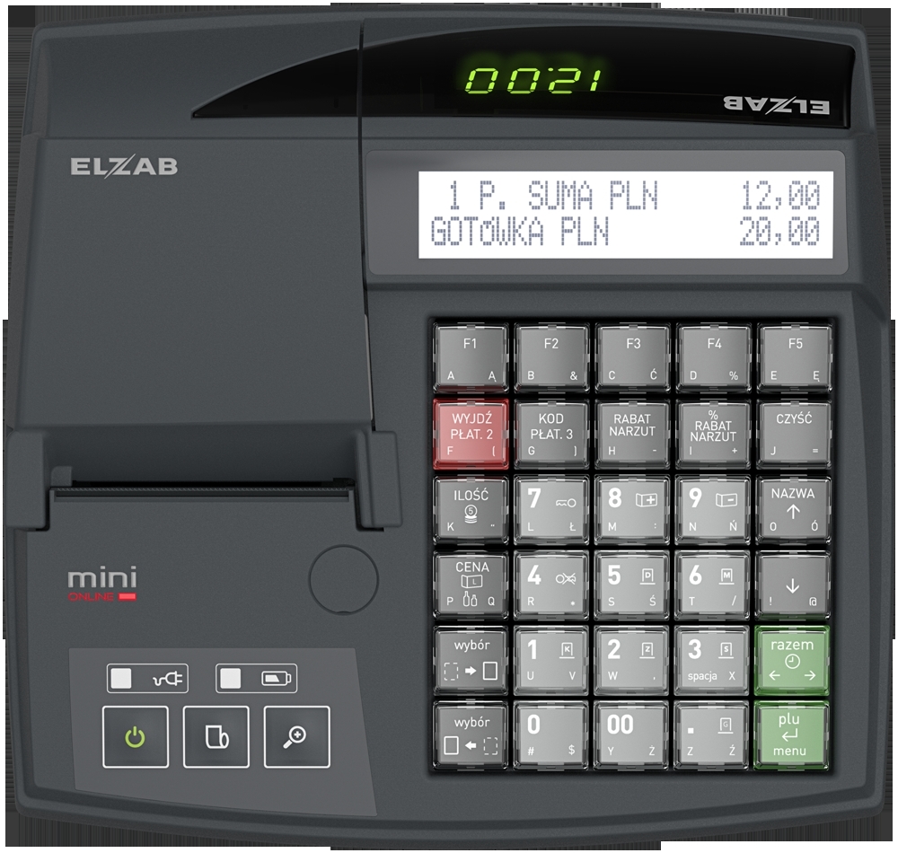 Kasa fiskalna ELZAB MINI E (z kopią elektroniczną) » Urzadzenia ...